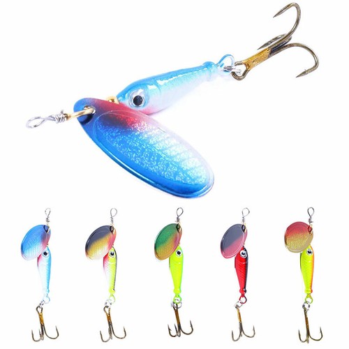 5PCS Spinner Spoon Bait 5.5cm/9g Metal Crankbait Fishing Lure Blade ...