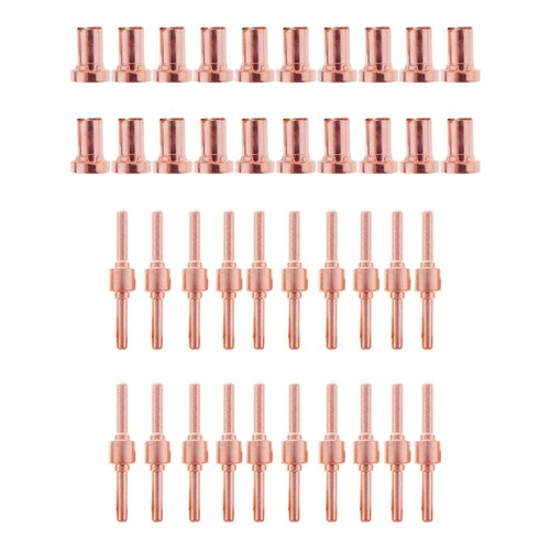 40pcs Red Copper Extended Long Plasma Cutter Tip Electrodes & Nozzles ...
