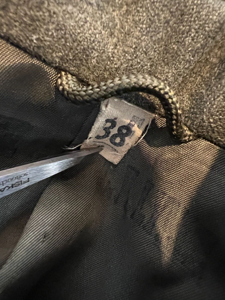 Vintage US Navy Surplus Mens Size 38 Green Wool Coat Jacket Embroidered ...
