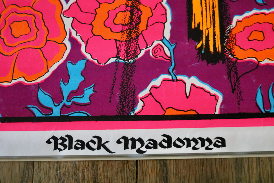 Black Madonna 1972 AA Sales vintage black light screenprint poster | eBay