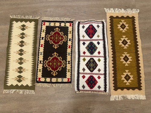 Lot of Hand Knotted Vintage Turkish Kilim Kilm Wool Area Rug | eBay