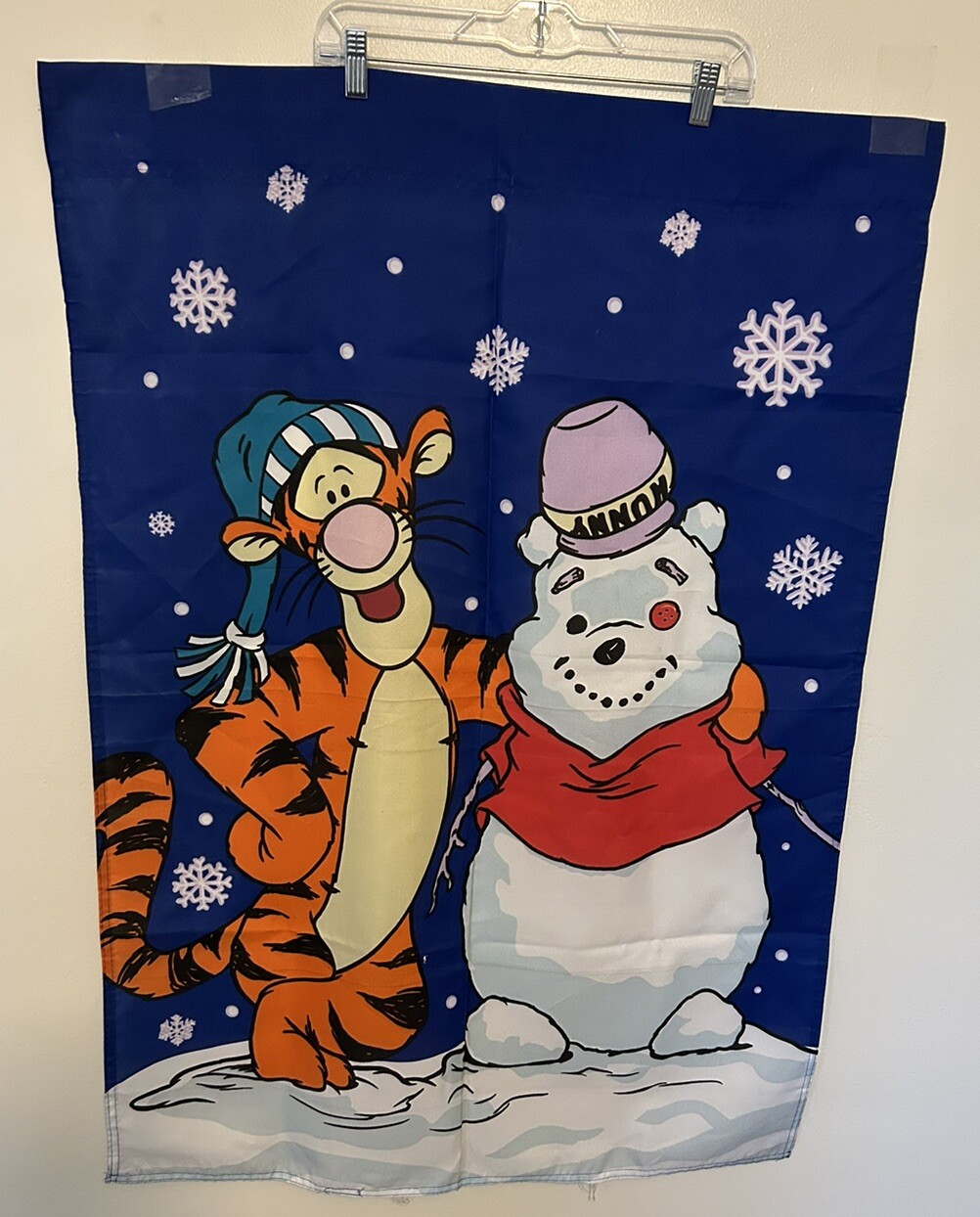 Disney Winnie The Pooh Tigger 36x29 Christmas Wintertime Yard/Lawn Flag ...