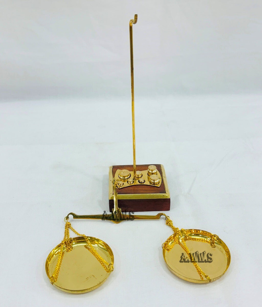 Old Traditional Goldsmith Weight (tarazu) showpiece Brass Weighing ...