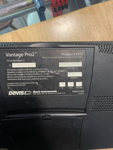 Davis Vantage Pro2 Wireless Console Receiver - Gray (6312) | eBay