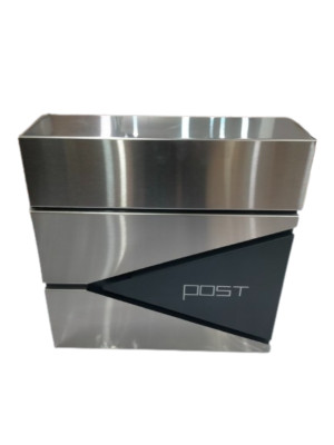 Letterbox Lockable Stainless Dark Grey Galvanized Post Mailbox Monument ...