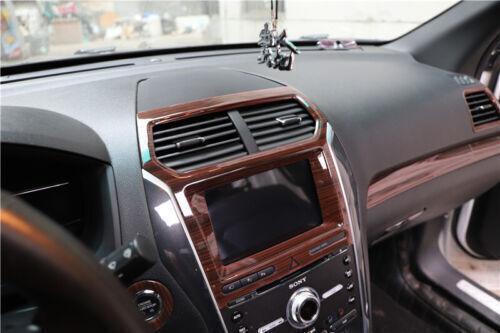 For Ford Explorer 2016-2019 Wood Grain Central Console Navigation Panel ...
