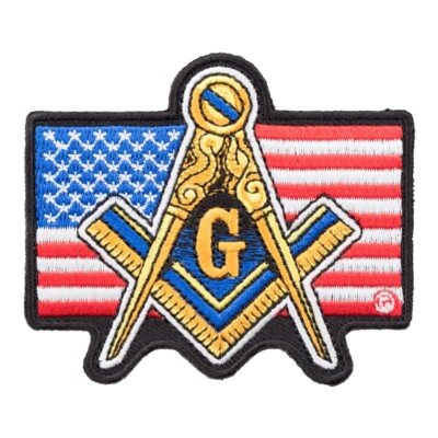 Masonic Emblem American Flag Patch, Patriotic US Flag Patches | eBay