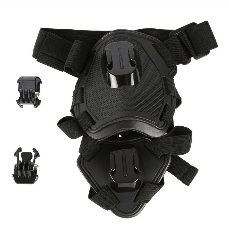 1X For Go Pro HD Camera Adjustable dogs Pets Harness Back & Chest Belt ...