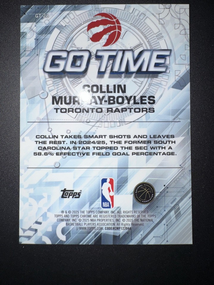 2025-26 Topps Chrome Basketball Collin Murray-Boyles Refractor #GT-23 ...
