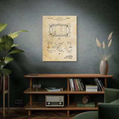 Car Stereo System Patent Wall Art Vintage Canvas Poster | eBay