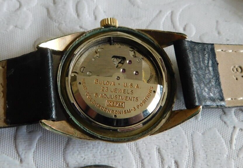 1955 VINTAGE BULOVA USA 23 JEWEL MEN'S WRISTWATCH SELF WINDER - RUNS ...