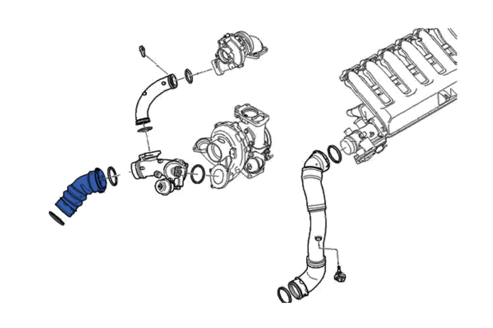 Sleeve Intercooler Turbo Hose For BMW E60-E61 535D E63-E64 635D ...