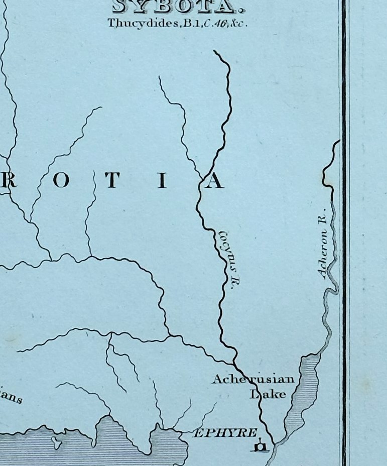 c1825 THUCYDIDES ANCIENT GREECE MAP BATTLE OF SYBOTA CAMP of ...