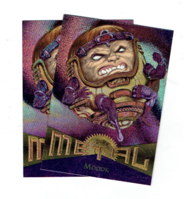 (2) MODOK 1995 Marvel Metal Card Lot #35 | eBay
