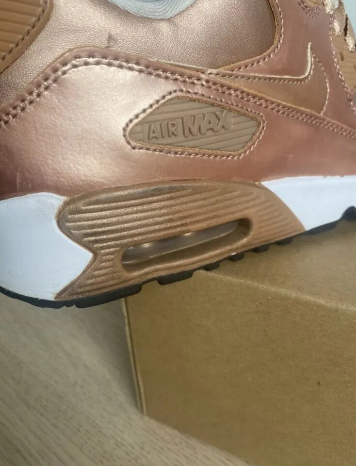 Nike Air Max 90 Metallic Bronze Rose Gold 859633-900 Sneakers SZ 7 Y ...