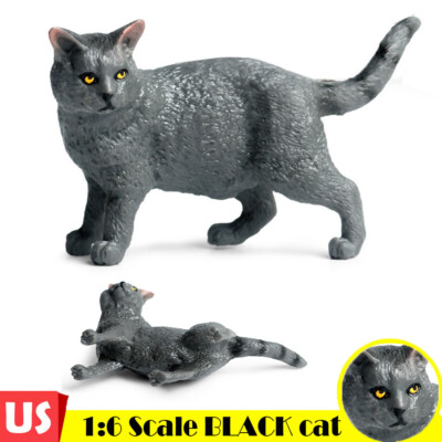 1/6 Scale PVC Black Cat Model Animal Model For 12" Figure Scene ...