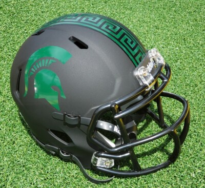 MICHIGAN STATE SPARTANS 2023 BLACK MATTE/BLACK MASK FOOTBALL MINI ...