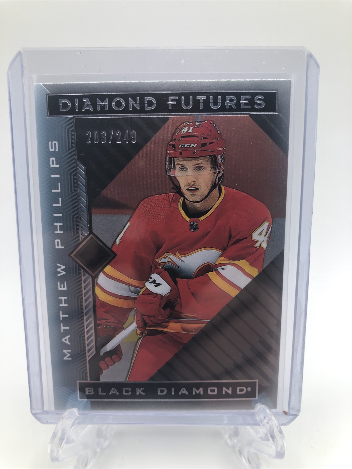 2021-22 UD Black Diamond Futures Matthew Phillips #BDF-MP /249 Calgary ...