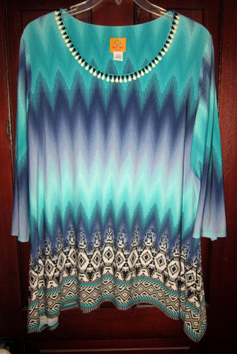 Ruby Rd. Woman Plus Sz 2X Tunic Top Blouse Shirt Lagenlook Stretch ...