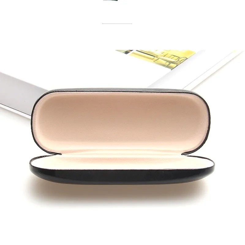 NEW Clam Shell Hard Eyeglasses PU Glasses Case Black w/Microfiber ...