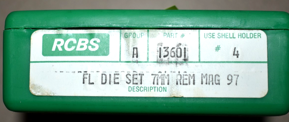 RCBS Precisioneered Reloading Dies in Original Case = Very Good (G-3 ...