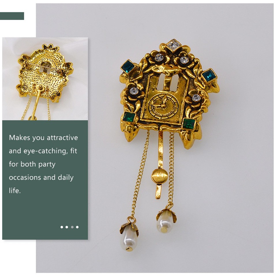 Shawl Pin Hanging Chain Brooch Suit Pin,vintage Retro Corsage Breast ...