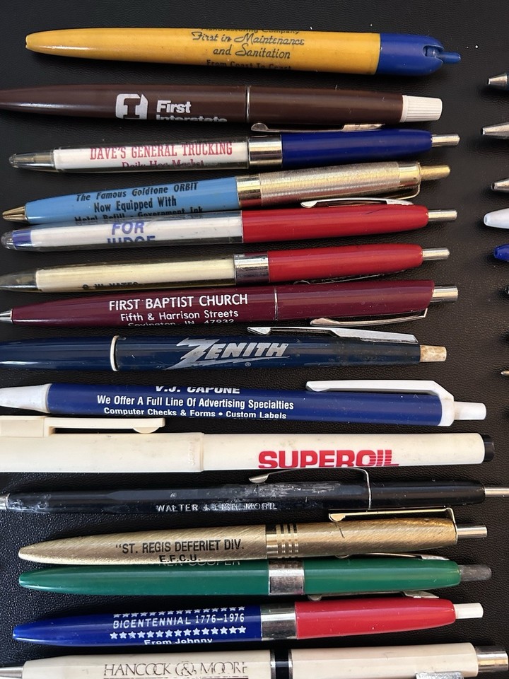 PEN LOT (116 pcs) Advertising Ballpoint Pens & Manufacturer Samples | eBay