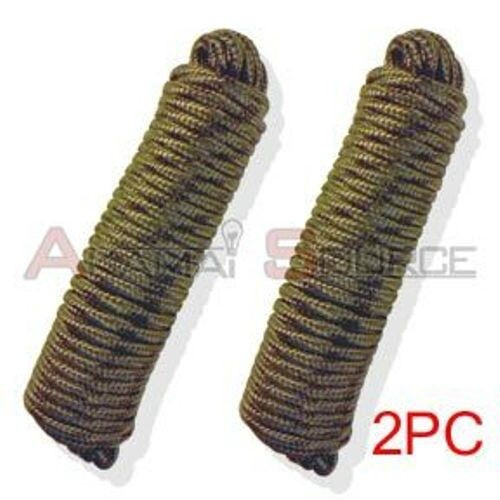 Qty2: Camping Rope 1/4" x 50' Feet Hiking Emergency Gear Survival Tools ...