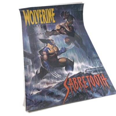 1993 Vintage Rare Wolverine vs Sabretooth Poster #140 Chiodo Marvel ...