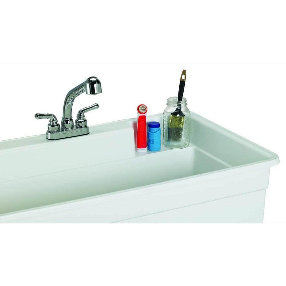 Utilatub Combo 40 In. X 24 In. 33 In Polypropylene Floor Mount Utility ...