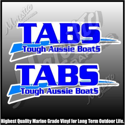 TABS - BOATS - 400mm x 140mm - PAIR - BOAT DECALS | eBay
