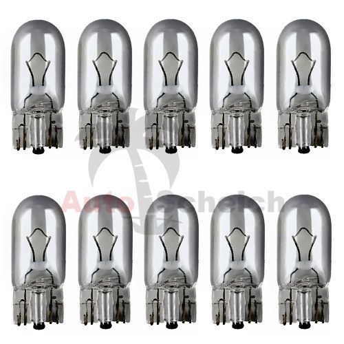 10 X T10 W5W 5W 12V W2.1X9.5D Bulb Glass Base Parking Light Car E4 | eBay