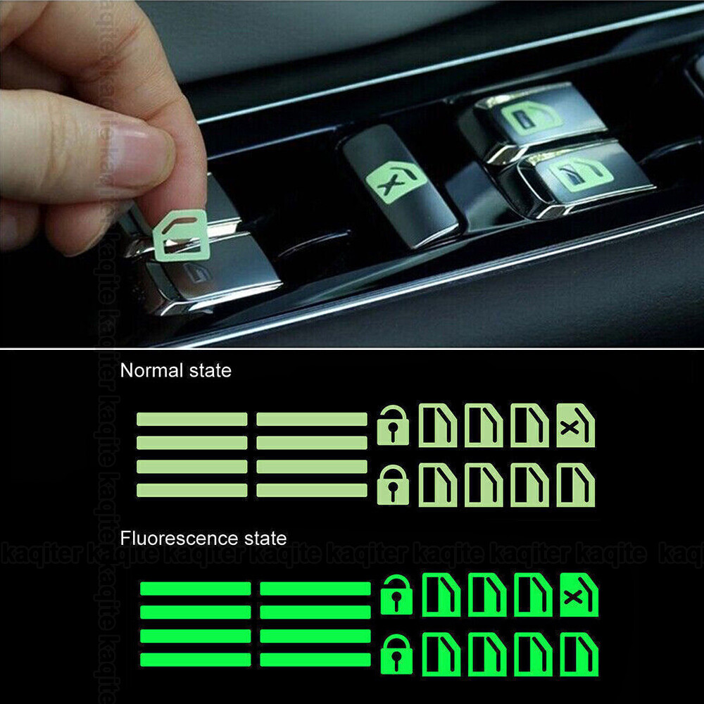 Car Window Switch Luminous Sticker Door Window Night Safety Sticker ...