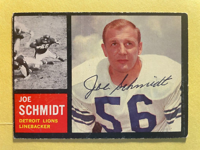 SIGNED JOE SCHMIDT 1962 TOPPS FOOTBALL CARD AUTOGRAPH - LIONS - HOF | eBay