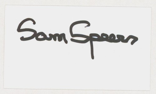 Signed Sam Spears Autograph / Signature ~ Creator of Hasbro GI Joe ...