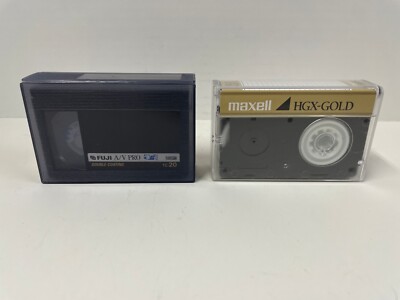 2 USED VHS-C (TC-30) Camcorder Video Casettes - Fuji A/V Gold Maxell ...
