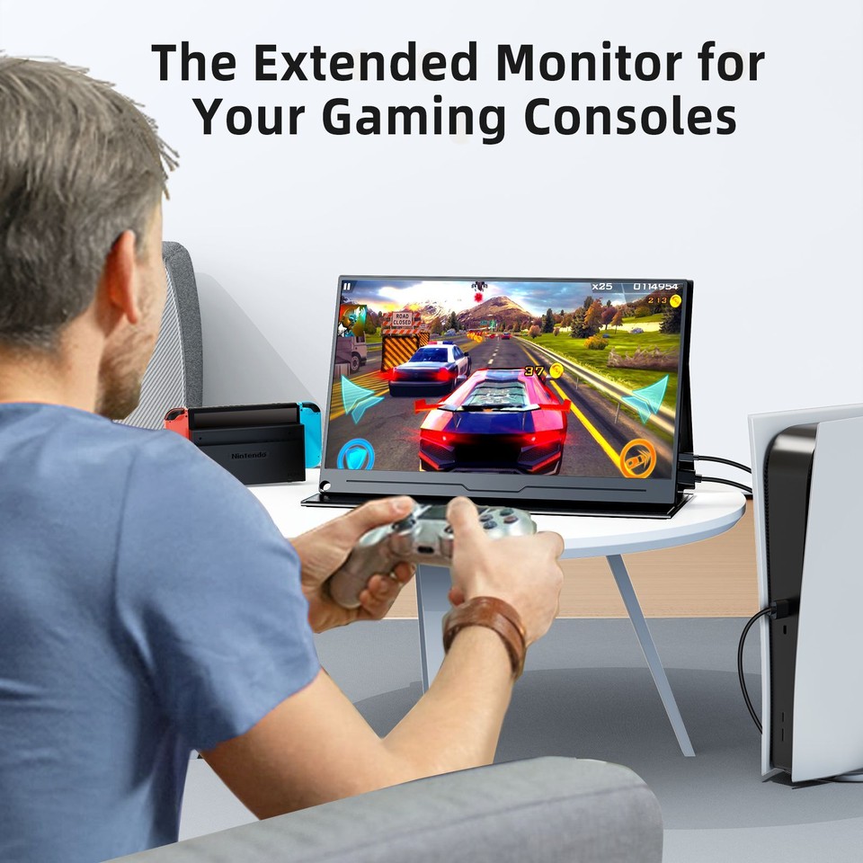 15.6'' Portable Monitor Full HD Second Screen Extender for Laptop ...