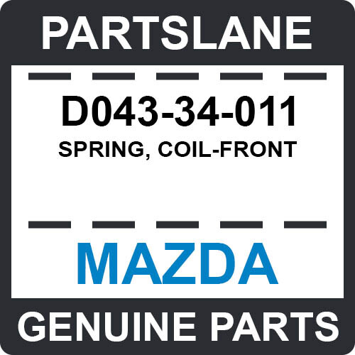 D043-34-011 Mazda OEM Genuine SPRING, COIL-FRONT | eBay