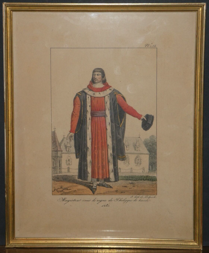 Magistrate under the reign of Philippe the Bold litho François Séraphin ...