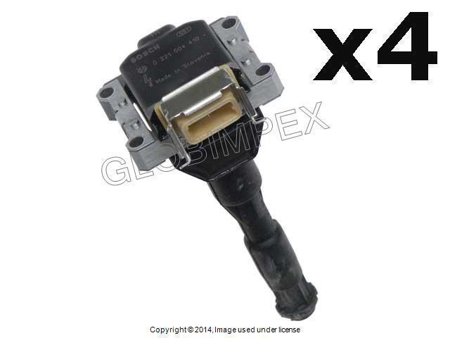 BMW E30 E31 E32 E34 E36 E38 (1991-1995) Ignition Coil (Set of 4) BOSCH ...