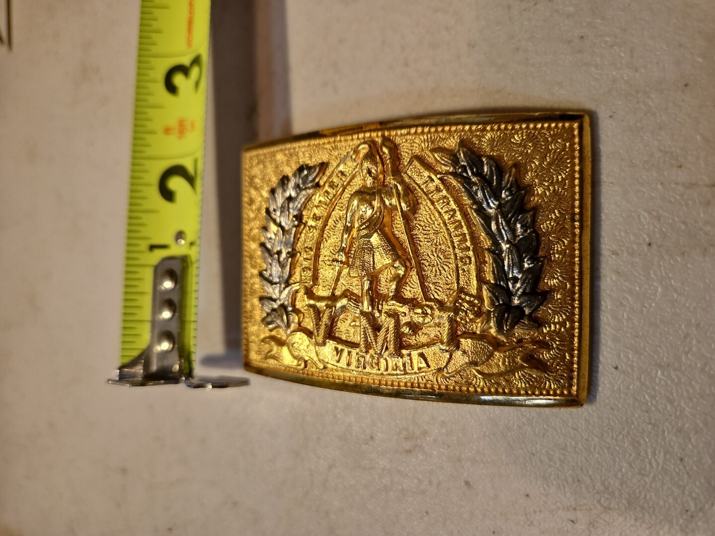 Very Rare VMI Civil War Sword Plate Belt Buckle Virginia Militia 14D87 ...