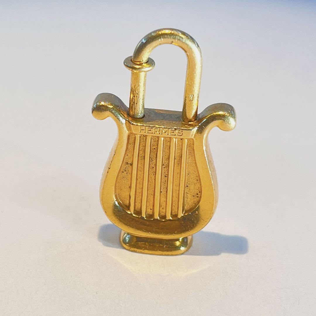 HERMES Harp Cadena Lock Gold Plated Charm Accessories | eBay