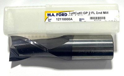 M.A. Ford 1" Carbide End Mill ALtima Coating 2 Flute 30° Helix USA Made ...