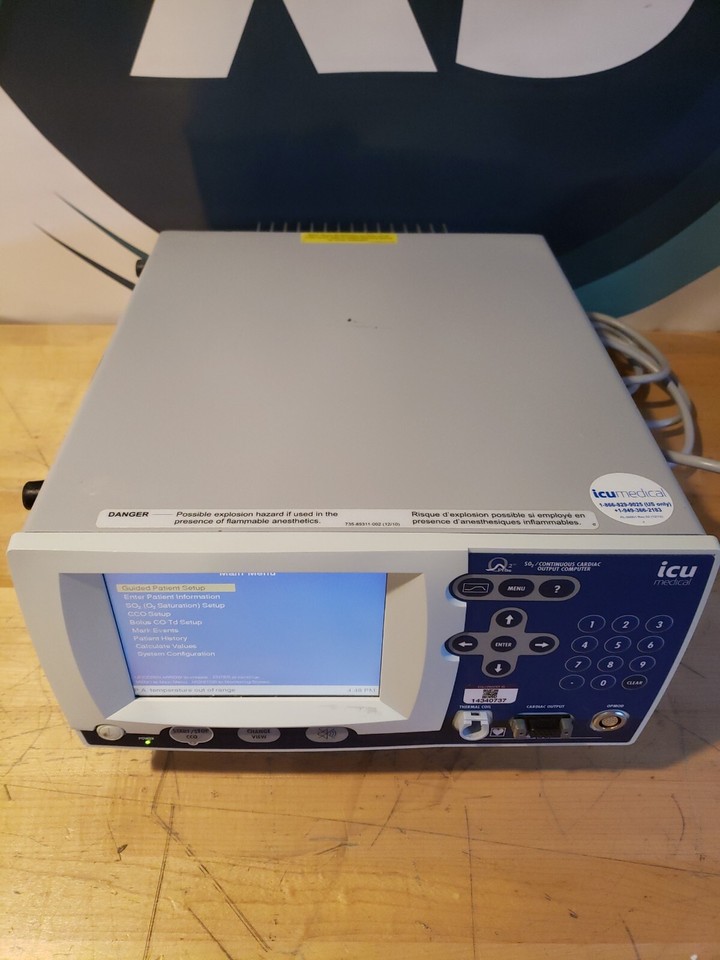 ICU MEDICAL 56711-04-08 Q2 Plus/SO2 CONTINUOUS CARDIAC OUTPUT Monitor ...