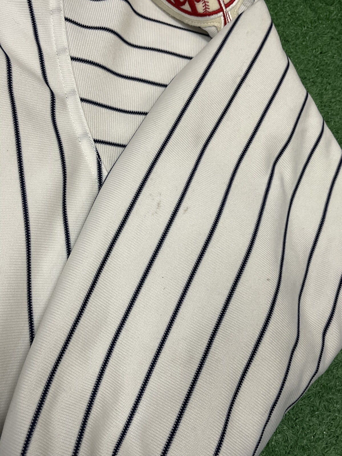 Vintage Felco New York Yankees Pinstripe Bomber Jacket Size M VTG White ...