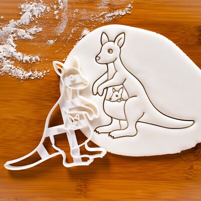Kangaroo Cookie Cutter - cute Australian marsupial wildlife animal baby ...