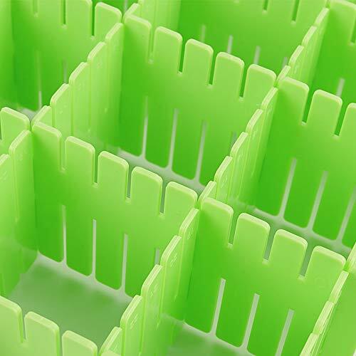 60 Pcs Adjustable DIY Grid Drawer Dividers Organizer Dresser Separator ...