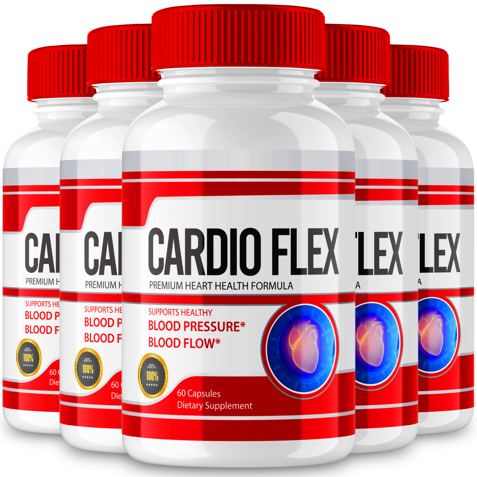 (5 Pack) Cardio Flex, Cardio Flex Blood and Heart Health Formula (300 ...