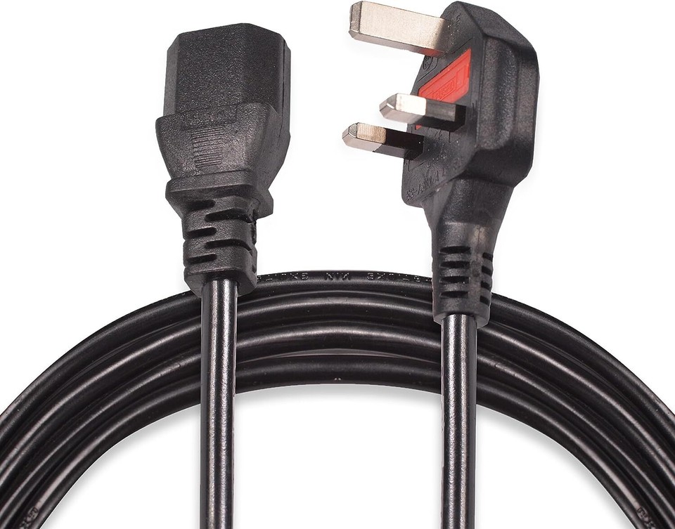UK Kettle Lead Power Cable 0.5M, 1M. 1.8M, 3M, 5M. 13A IEC C13 Power ...
