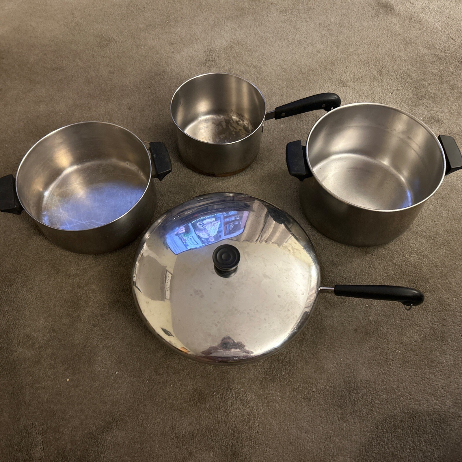 Vintage Revere Ware Copper Bottom Cookware Set 5 Pieces | eBay